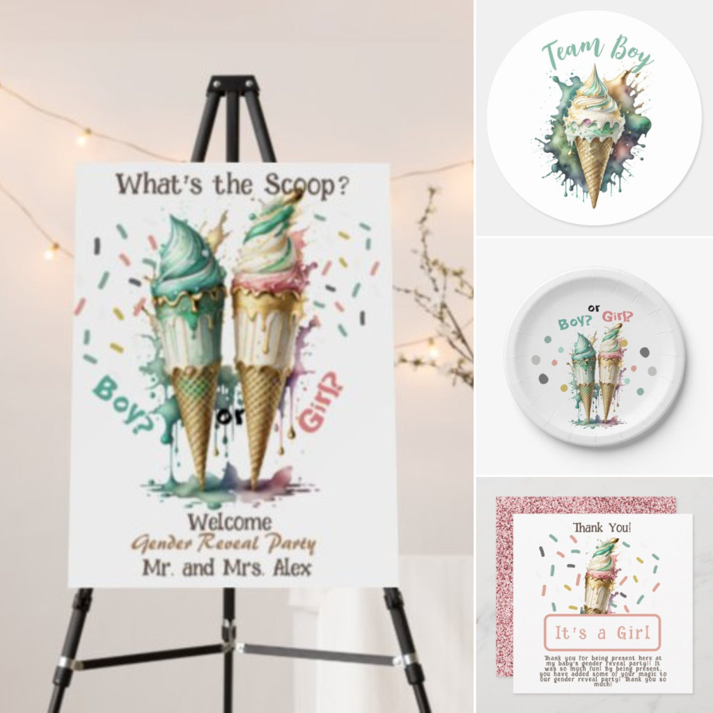 Best Classic Blue and Pink Gender Reveal Invitations - Let Her Pick